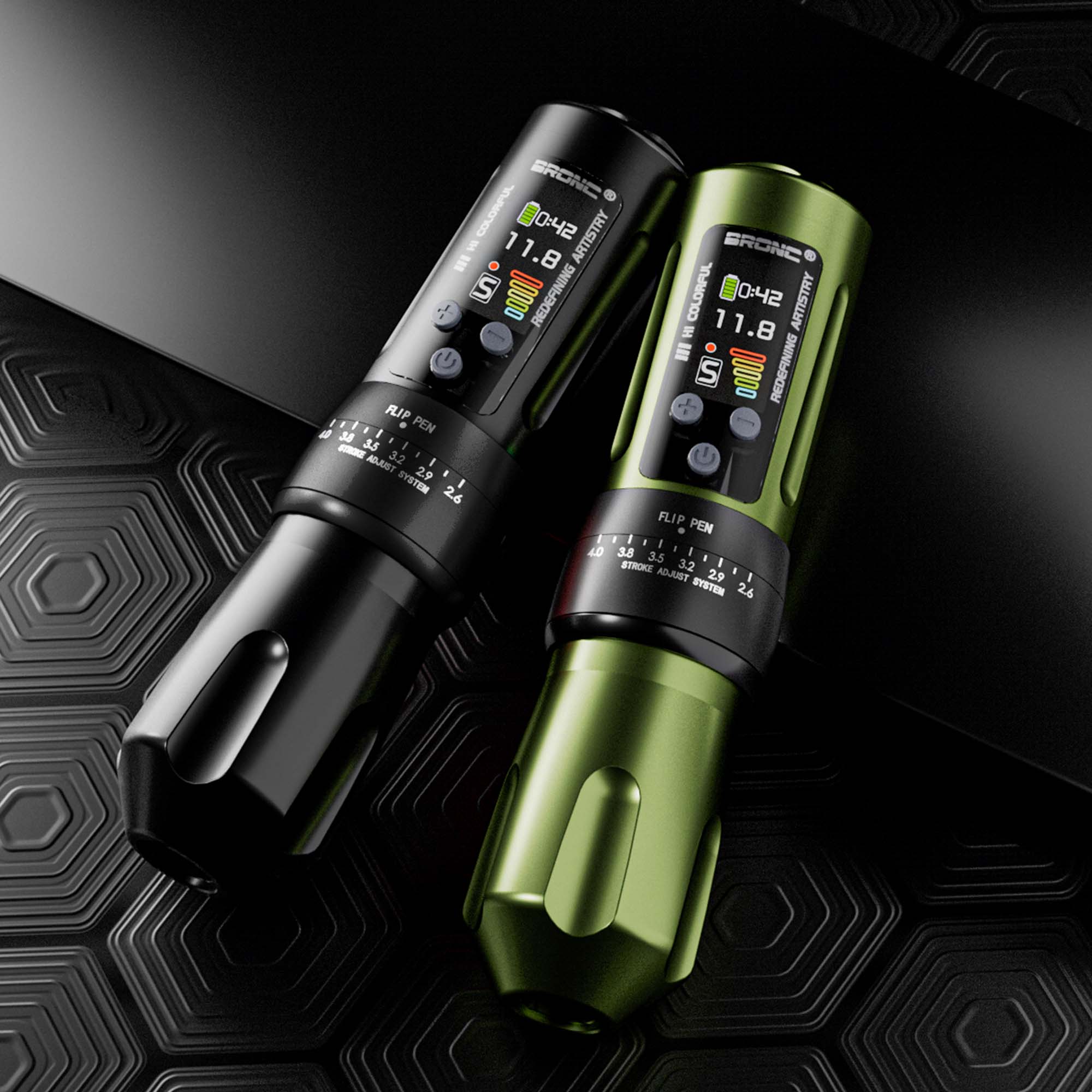 Tattoo Machine for Beginners BRONC X2 Wireless Pen – BRONC TATTOO SUPPLY