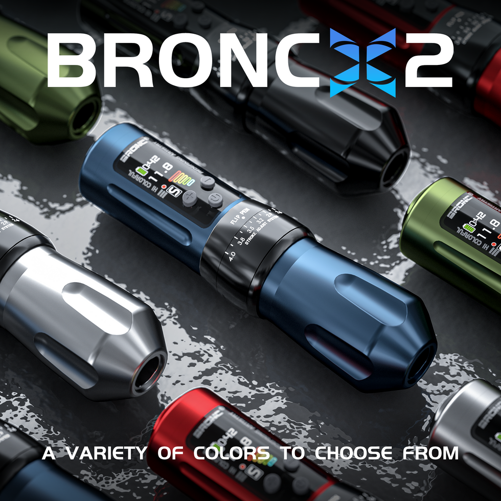 Tattoo Machine for Beginners BRONC X2 Wireless Pen – BRONC TATTOO SUPPLY